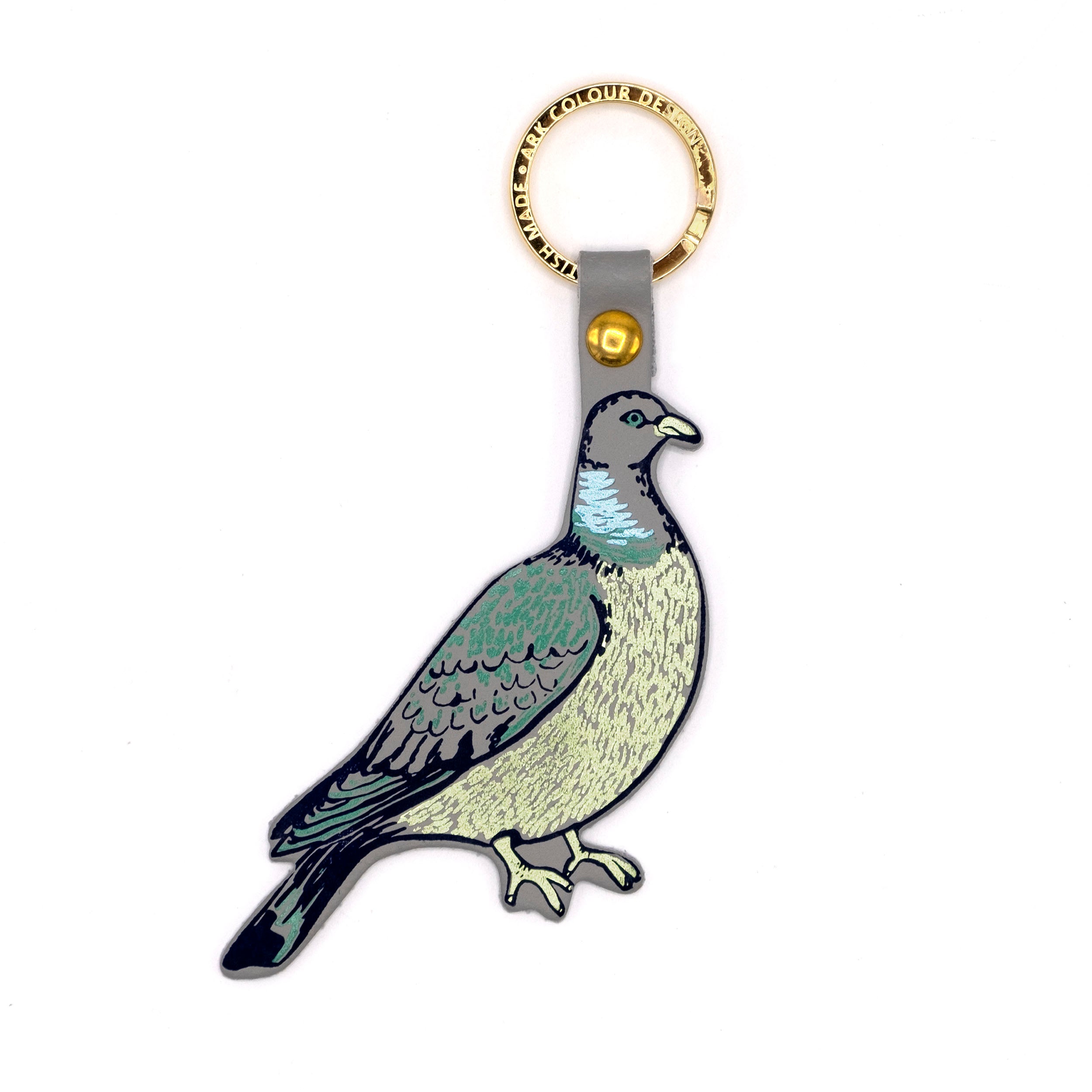 Feral Pigeon Leather Key Fob (Lilac Grey) | Dundee Contemporary Arts